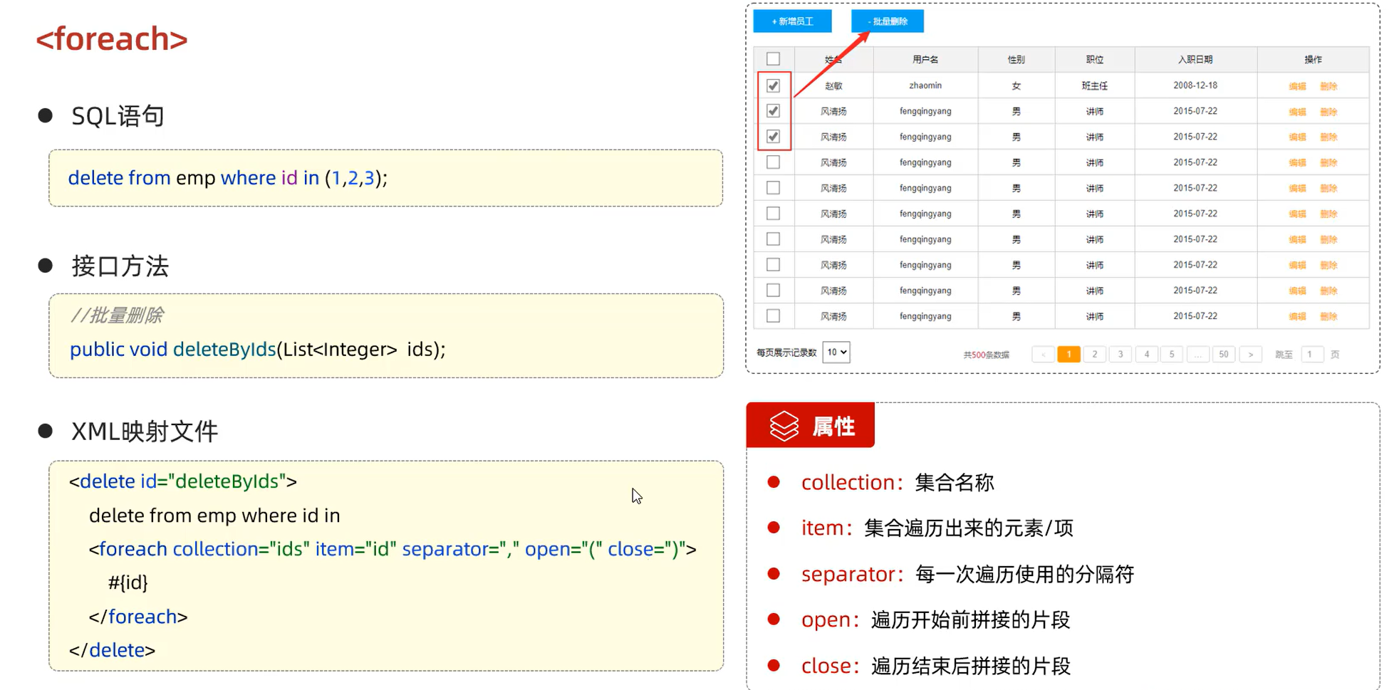 Java202303java学习笔记第四十七天 请求 基础操作 动态sql Foreach之1 前端导师歌谣 博客园