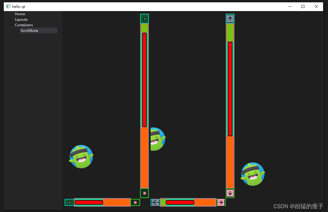 Qt QScrollBar滚动条样式设置_qt 设置表格滚动条没有上下头-CSDN博客