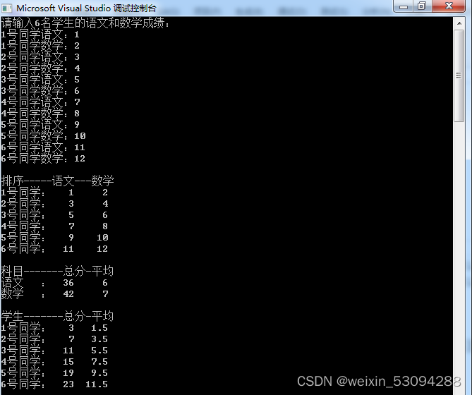 【明解c语言入门篇】练习5 11个人答案输入6个同学的两门课课程数学、语文的成绩要求使用多维数组呈现出来各门课程 Csdn博客