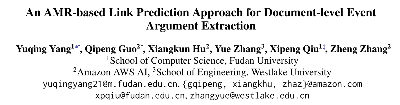 ACL2023 - An AMR-based Link Prediction Approach for Document-level Event Argument Extraction ...