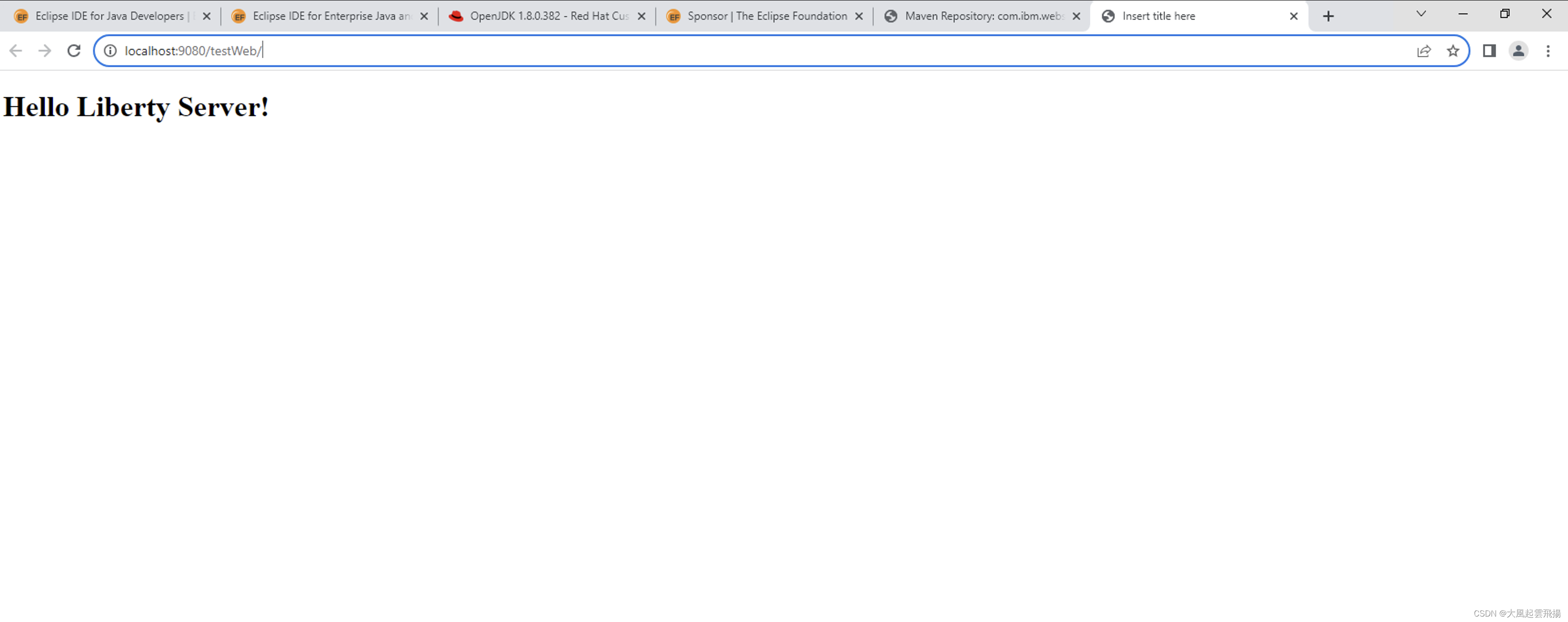 Eclipse 安装配置Open Liberty Server & WebSphere Liberty Server_open liberty ...