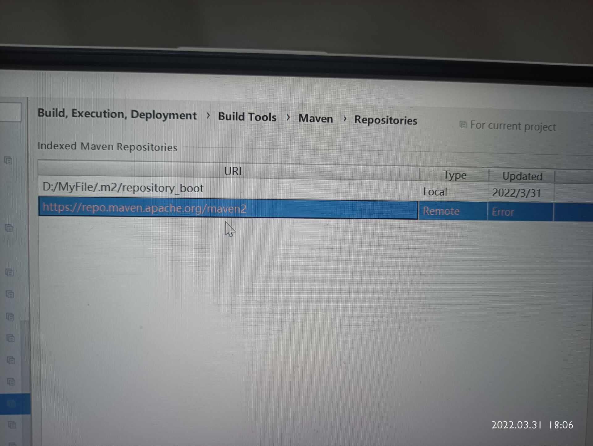 关于https://repo.maven.apache.org/maven2报错 ERROR-CSDN博客