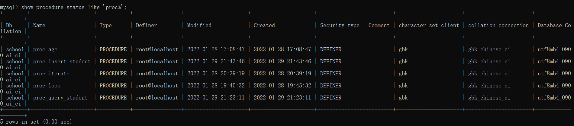 【mysql存储过程】存储过程的查看与删除查看存储过程 Csdn博客 