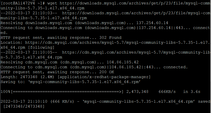 使用rpm方法在阿里云服务器CentOS 7安装MySQL5.7.35_rpm -qa|grep mariadb-CSDN博客