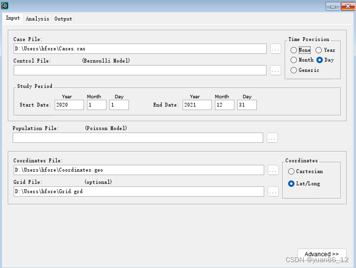 SaTScan时空扫描操作步骤-CSDN博客
