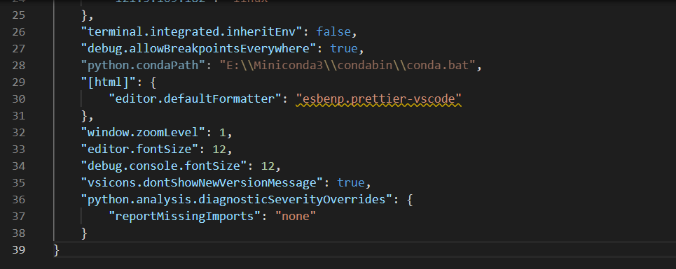 消除VSCode Pylance的 reportMissingImports 黄线警告_无法解析导入“tinymce.models”pylancereportmissingimports-CSDN博客