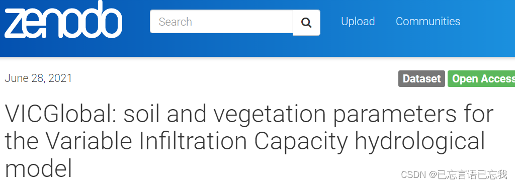 VIC模型土壤和植被参数数据集VICGlobal——学习与下载_vic官网推荐的土壤数据在哪-CSDN博客