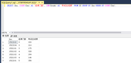 SQL语句操作练习（一）_单表查询。写出实现如下查询的sql语句。 (1) 查询学生选课表中的全部数据。 (-CSDN博客