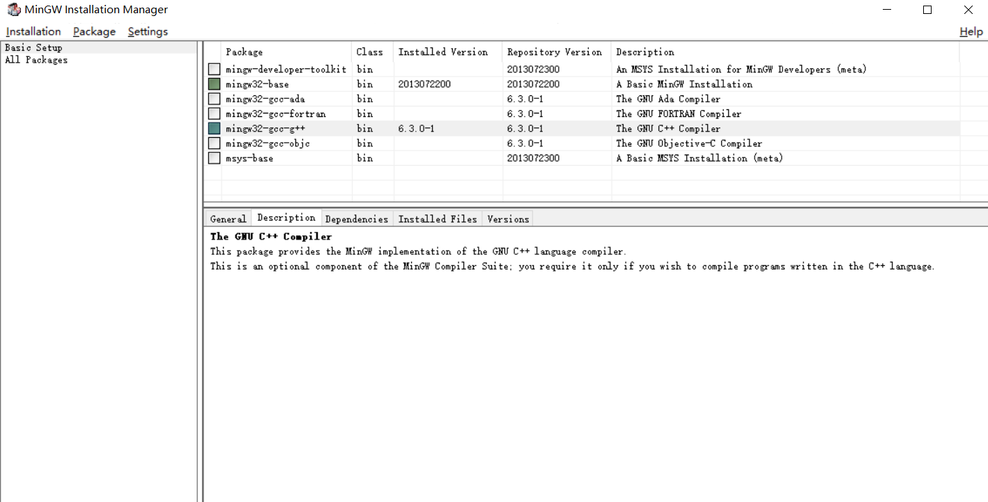 MinGW安装及各个Package的作用_mingw32 gcc-CSDN博客