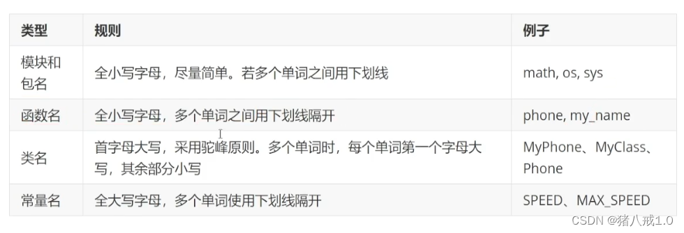 Python标识符命名规范 Csdn博客