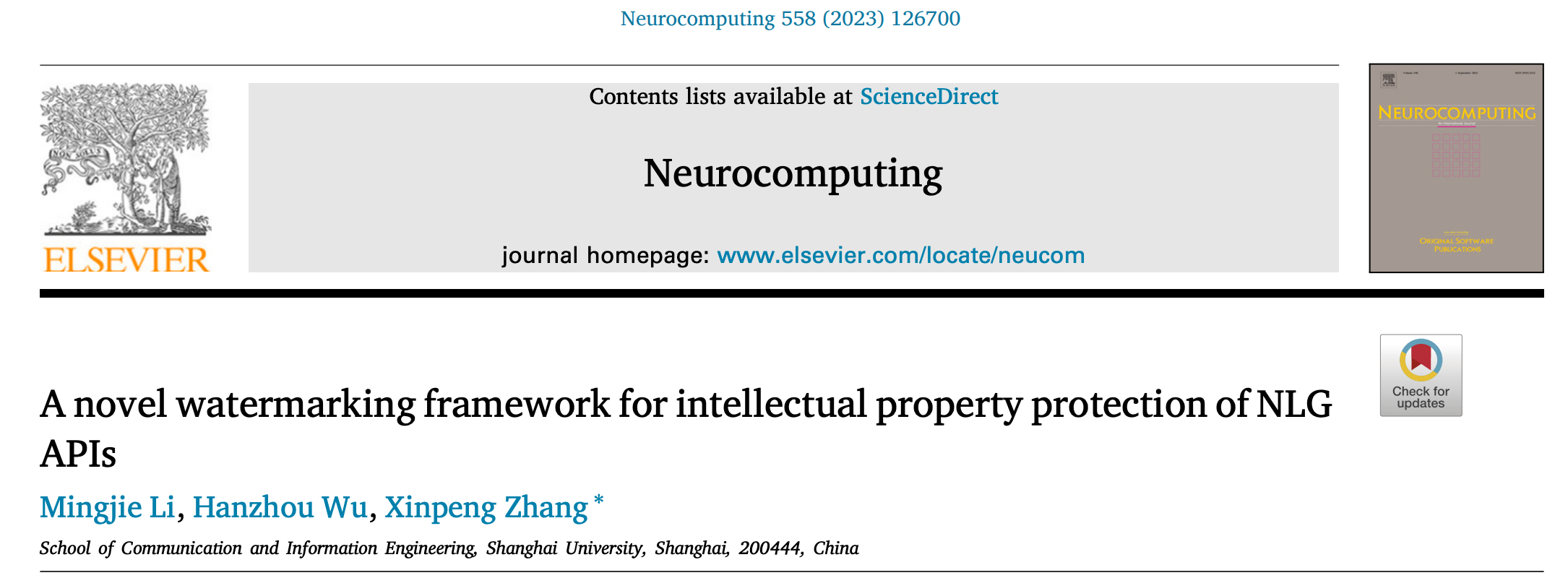 论文研读｜A novel watermarking framework for intellectual property protection of NLG APIs-CSDN博客