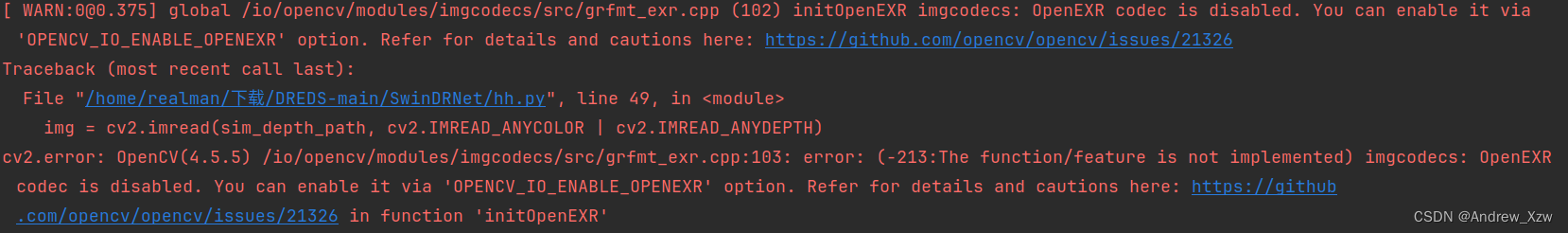 opencv读取.exr图片文件报错？？？_如何让opencv可以读取exr文件-CSDN博客