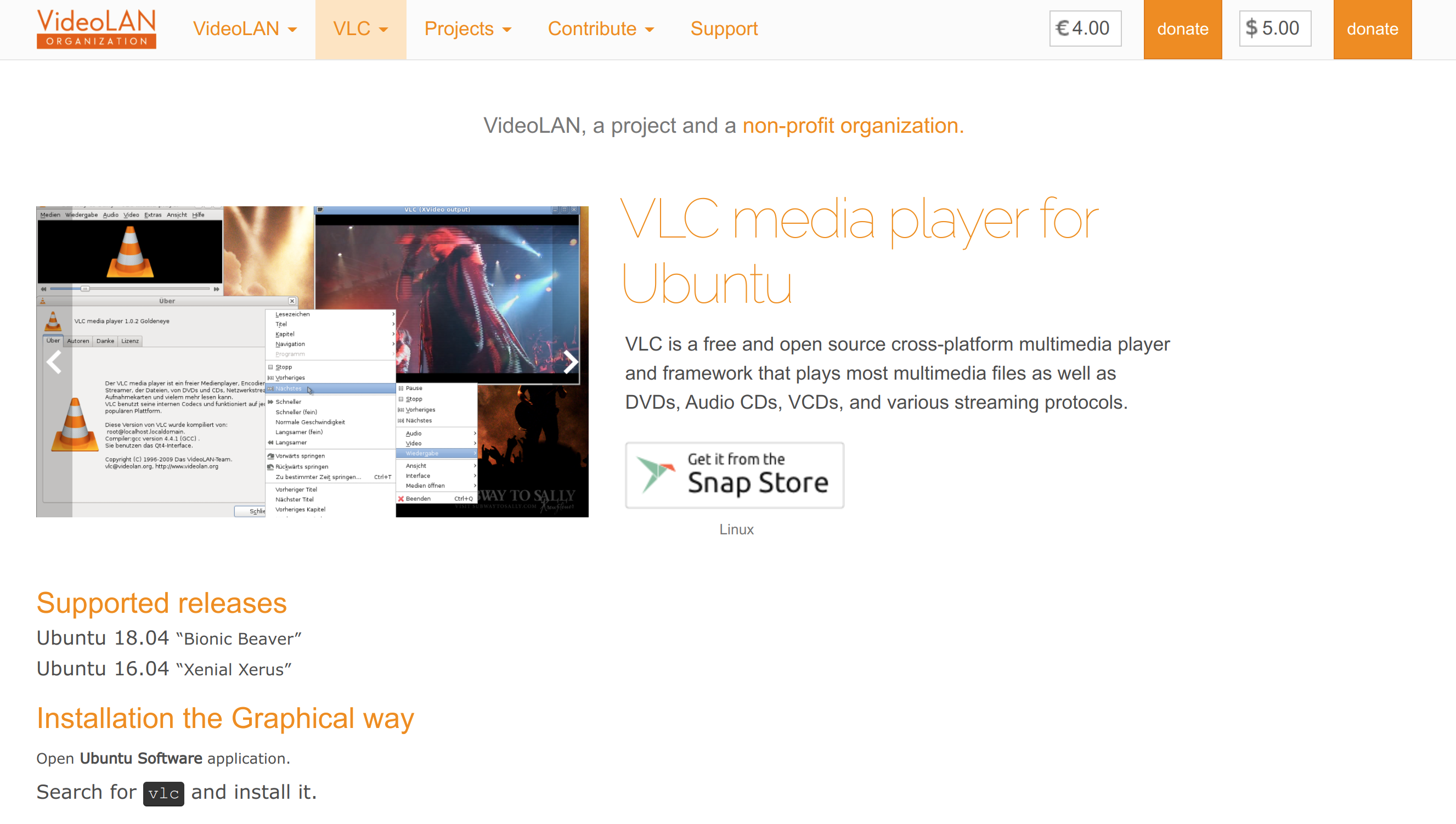 ubuntu20.04从ubuntu software安装VLC播放器出现2个窗口界面，音频和视频窗口分开的问题，解决办法，卸载掉商店安装的，使用命令 sudo apt install vlc ...