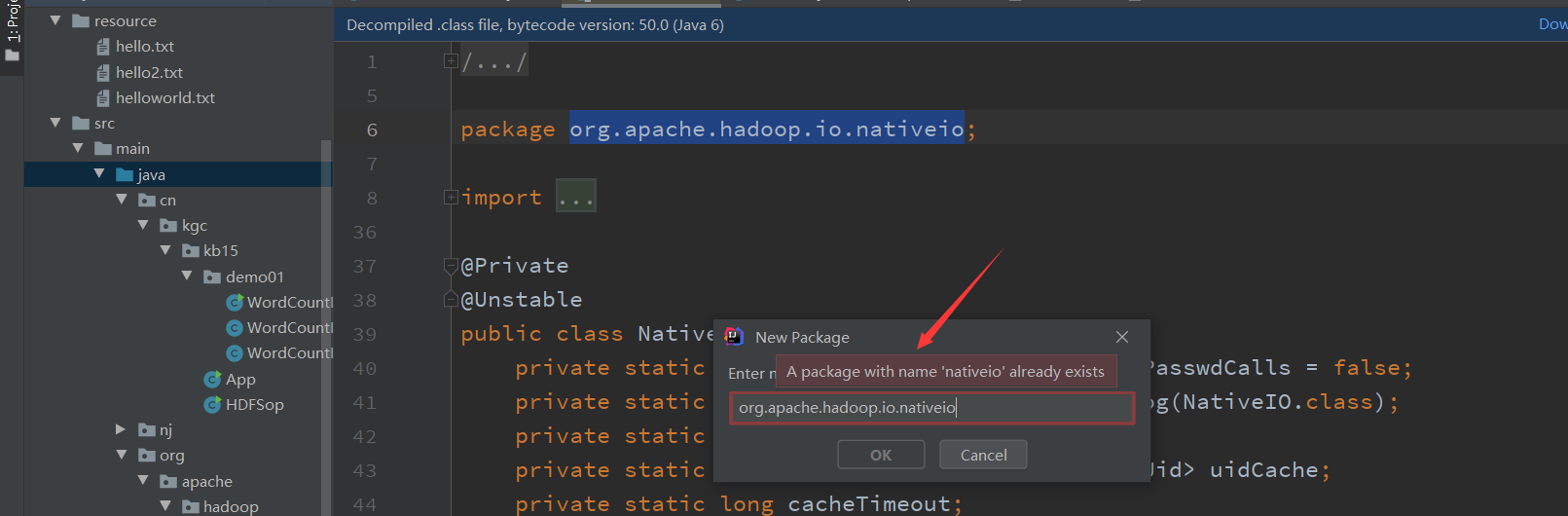 IDEA遇到Exception in thread “main“ java.lang.UnsatisfiedLinkError: org.apache.hadoop.io.nativeio ...