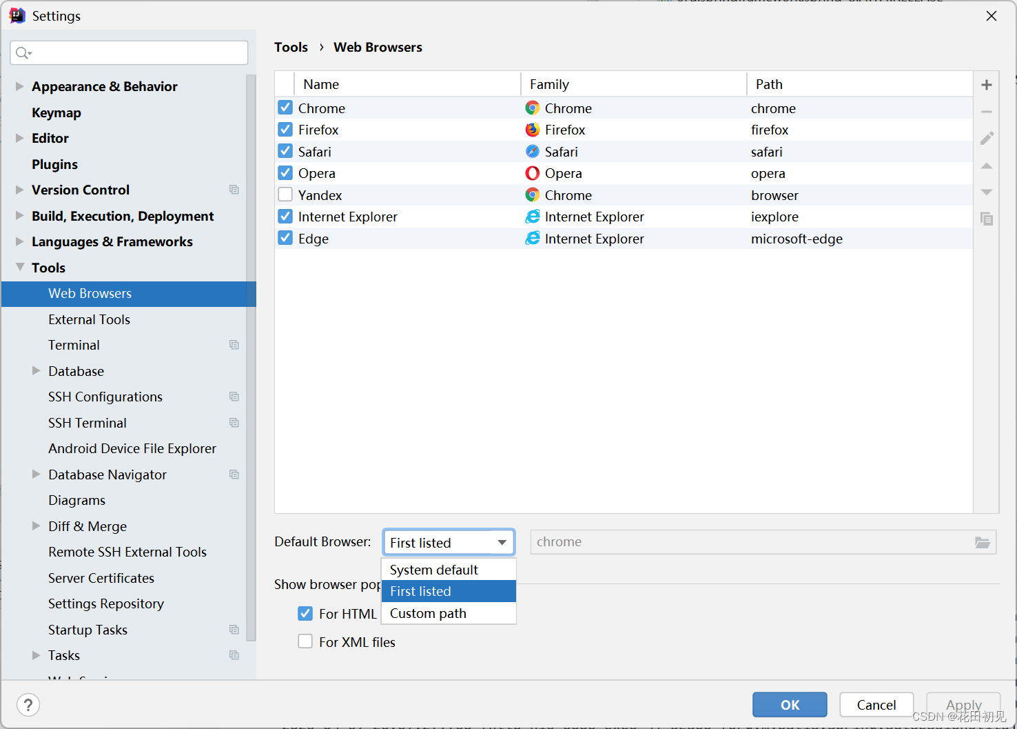 idea如何修改默认浏览器_idea设置默认打开浏览器-CSDN博客