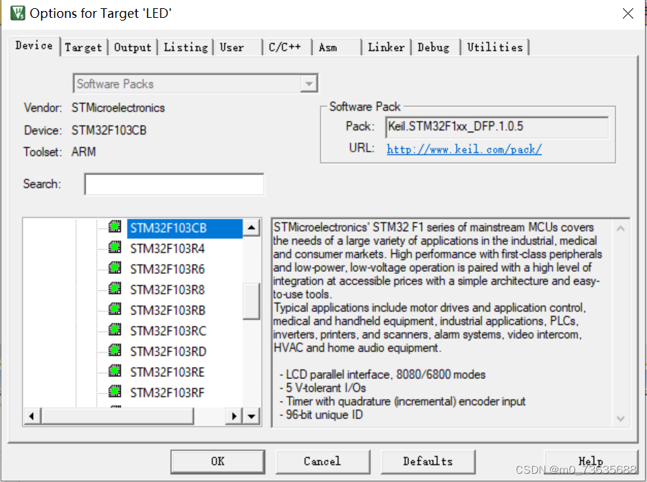 STM32F103之KEIL的OPTION设置_keil options在哪-CSDN博客