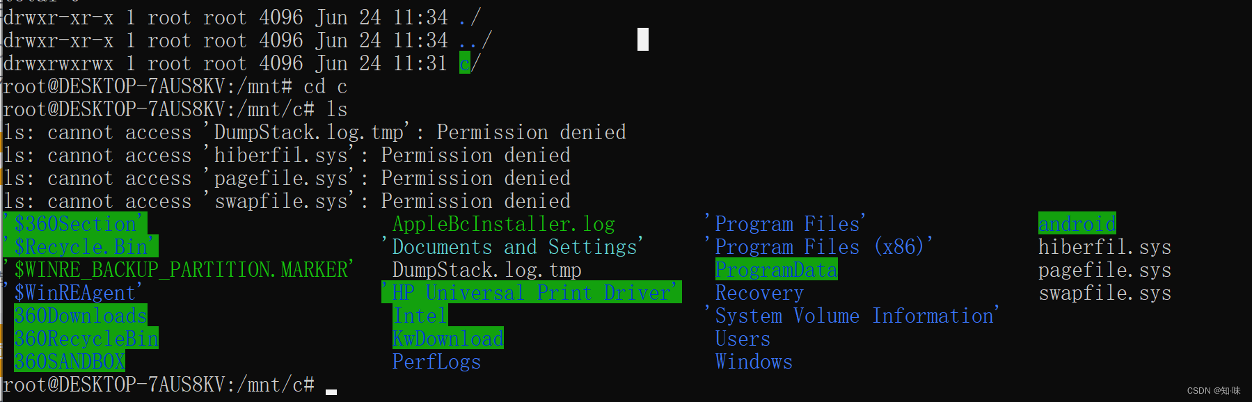 View Windows directory in Linux subsystems - Programmer Sought