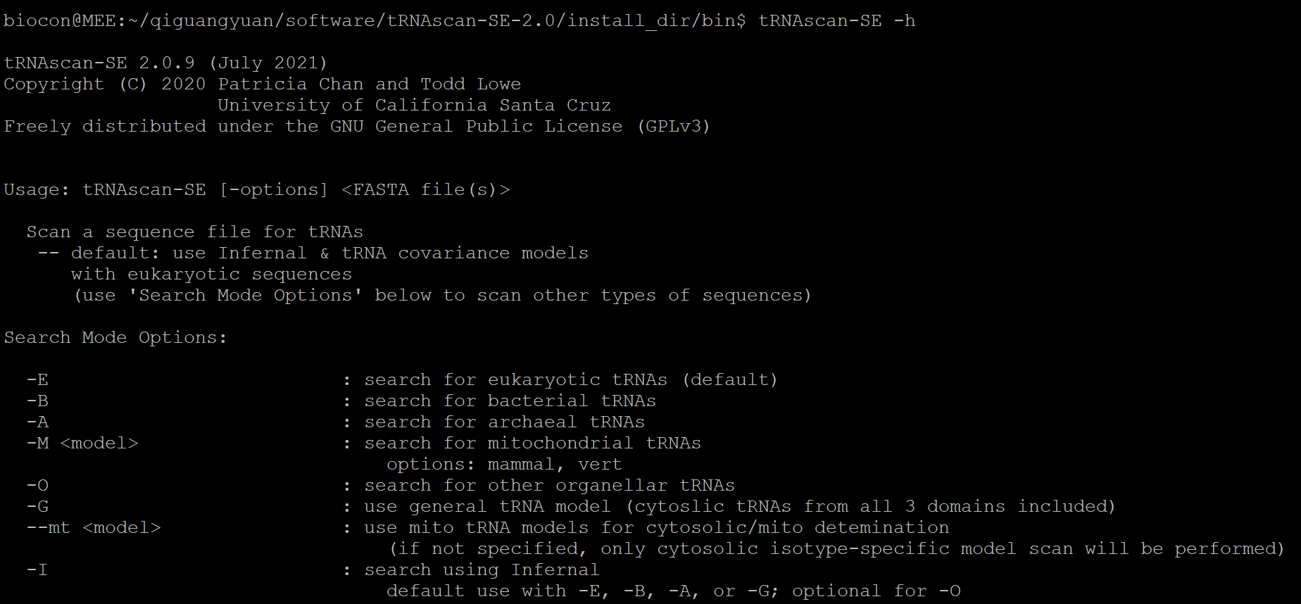 利用tRNAscan-SE做tRNA分析-CSDN博客
