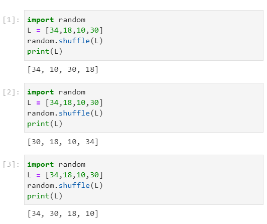 Python对序列中元素的顺序打乱shuffle()方法_python list shuffle-CSDN博客