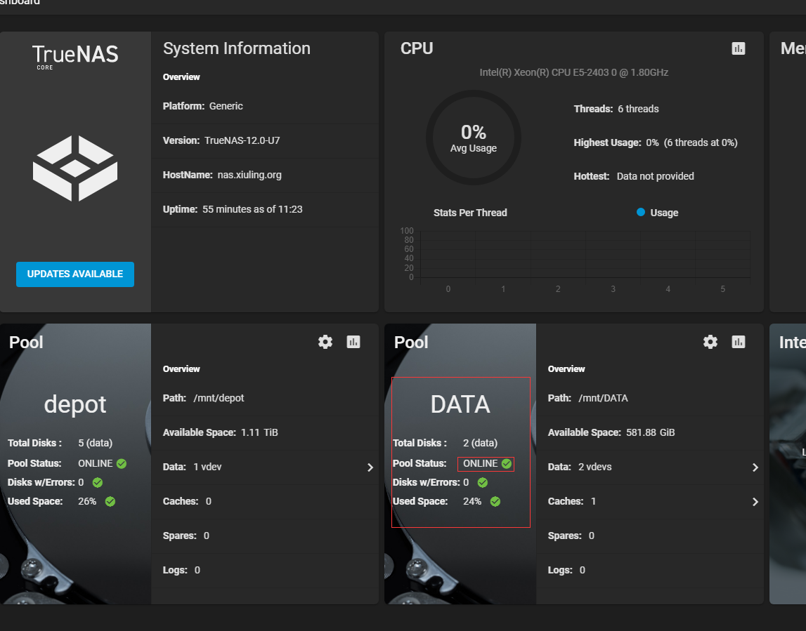 TrueNAS存储池offline数据不可用【恢复】_truenas在gui里将其offline-CSDN博客