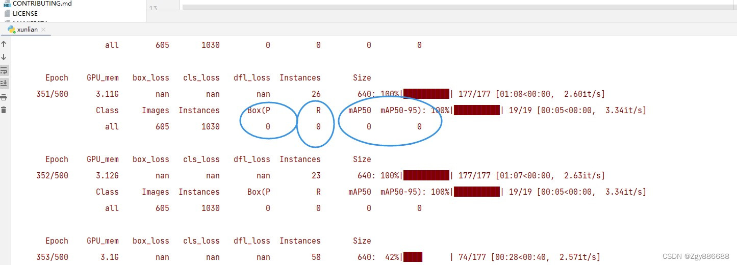 Yolov8模型修改后，进行训练时Box的精度P、召回率R、mAP等值均为0的问题_gtx 16系列yolov8训练时p,r,map低-CSDN博客