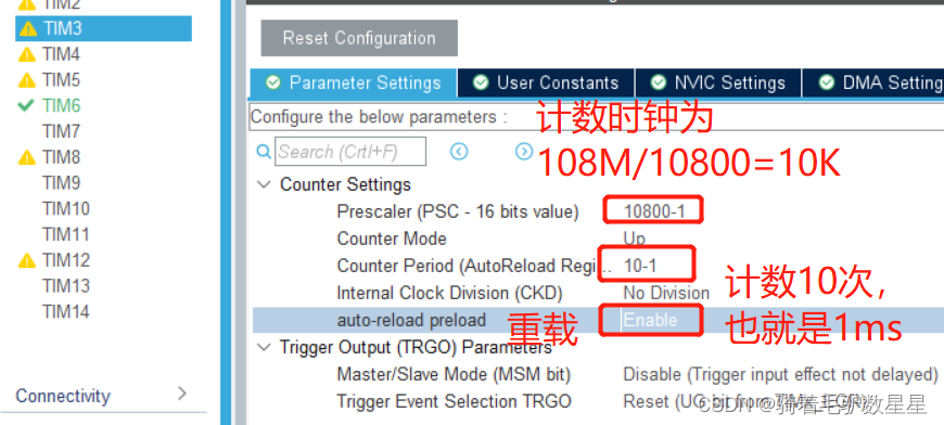 STM32CubeMX V6.3.0 在STM32F767ZGT6（自制板子）上实验2 定时器3-CSDN博客