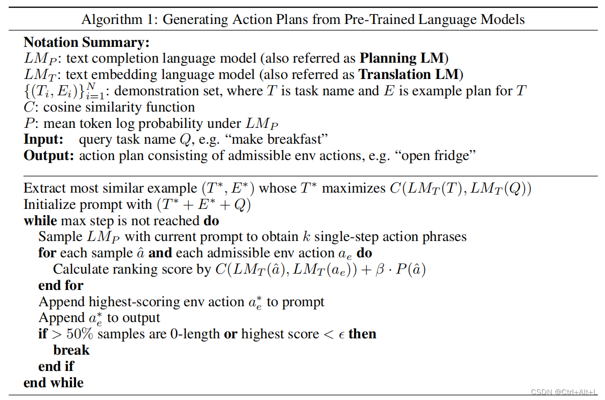 【论文笔记】Language Models as Zero-Shot Planners: Extracting Actionable Knowledge for Embodied Agents ...