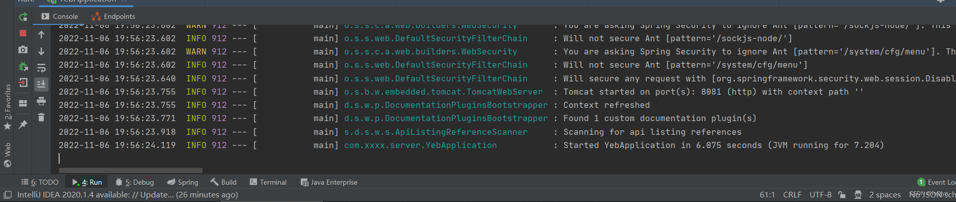 【springboot+vue项目学习】Unable to start web server引发的问题串_spring-websocket:jar:5.3.22 is missing-CSDN博客