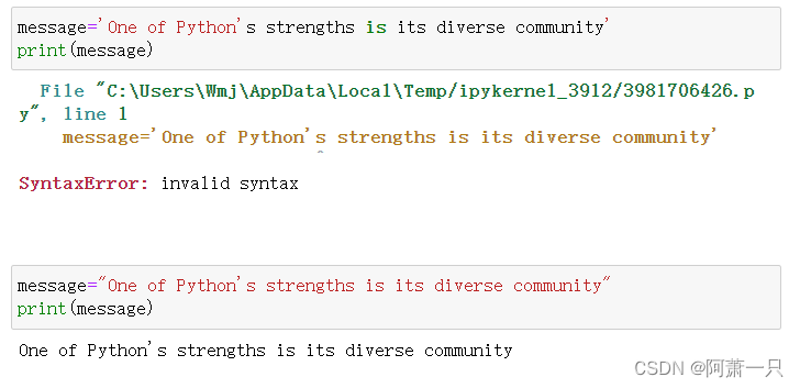 《python编程从入门到实践》python入门级 学习笔记(1 2章)——持续更新中python笔记一二章 Csdn博客
