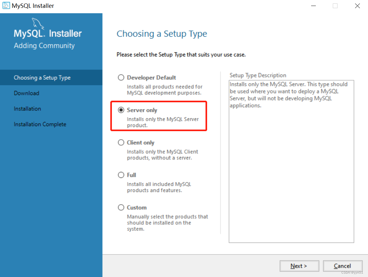 MySQL安装及配置_mysql中安装 config type应该选什么-CSDN博客