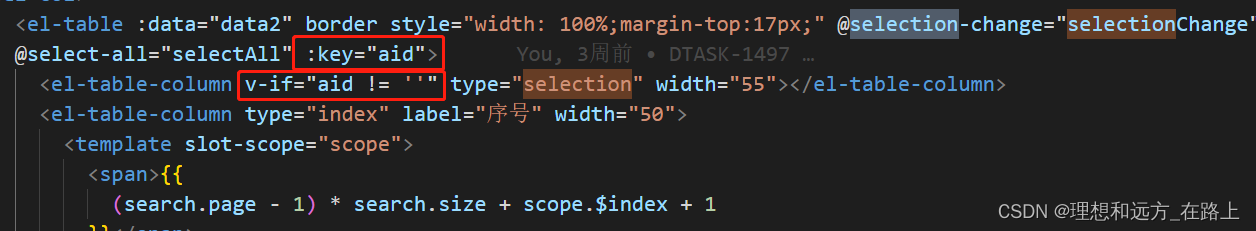 Element el-table 中 type=“selection“ 的列 没法用 if 判断显示隐藏？_el-table-column type="selection" 判断条件显示-CSDN博客