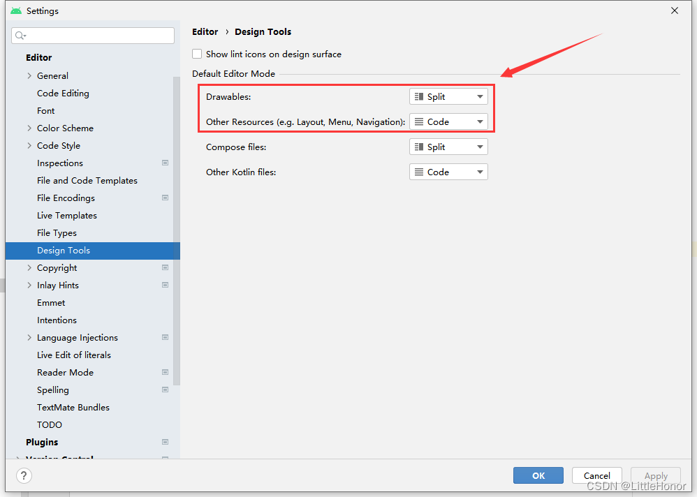 AndroidStudio 设置Layout和Drawable默认打开模式_android studio 设置打开layout.xml文件的默认视图-CSDN博客