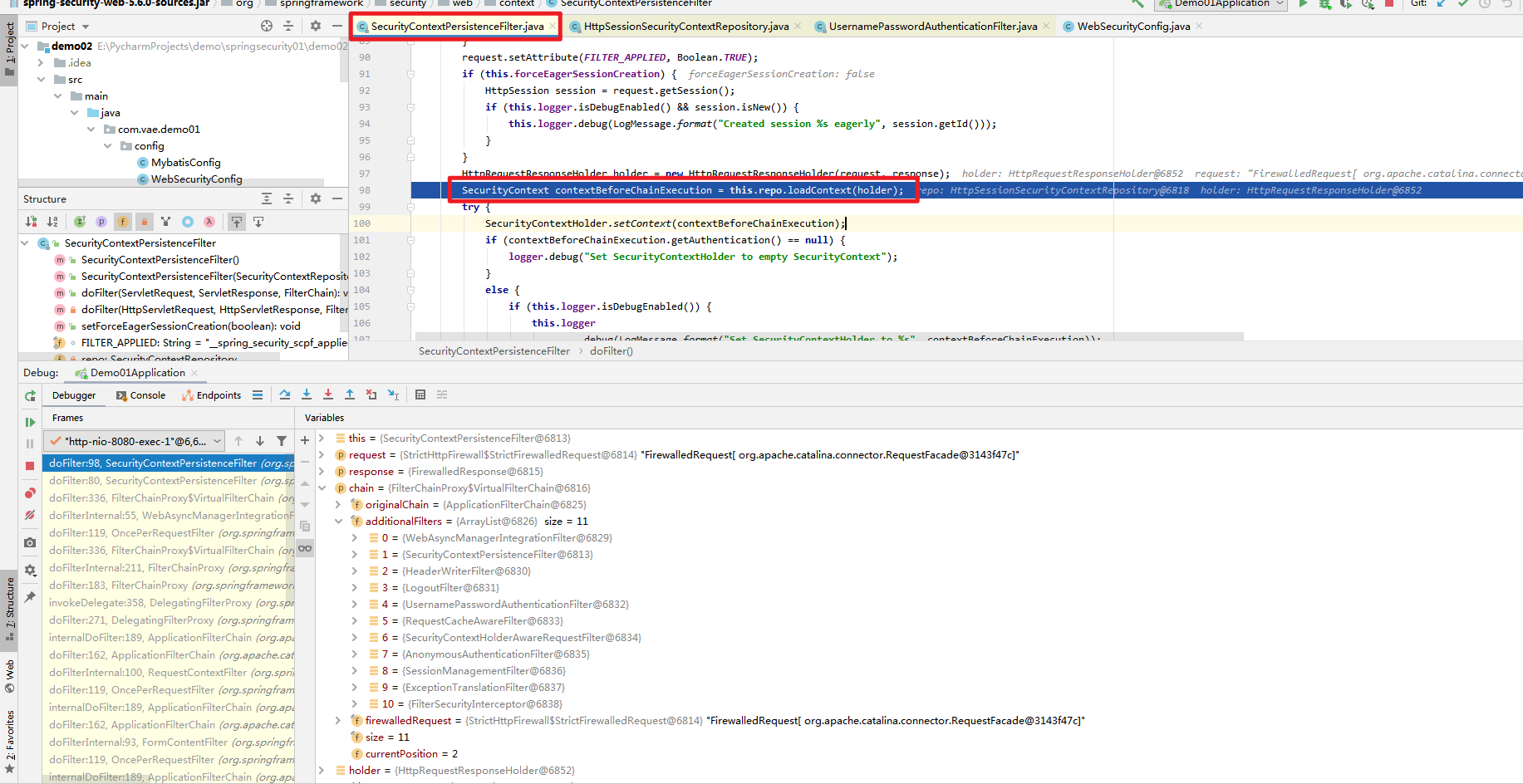 spring security——学习笔记（day04）身份认证源码解析SecurityContextPersistenceFilter ...