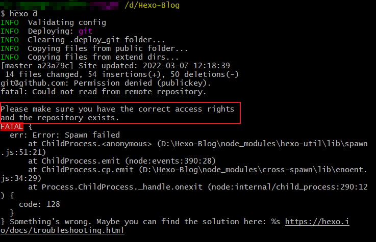 【Hexo】部署博客到Github失败的解决方案_hexo部署不到github-CSDN博客