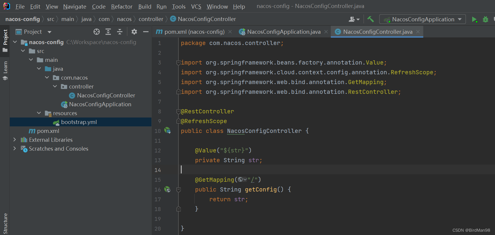 SpringCloudAlibaba【三】SpringBoot整合Nacos Config_springboot nacos config-CSDN博客
