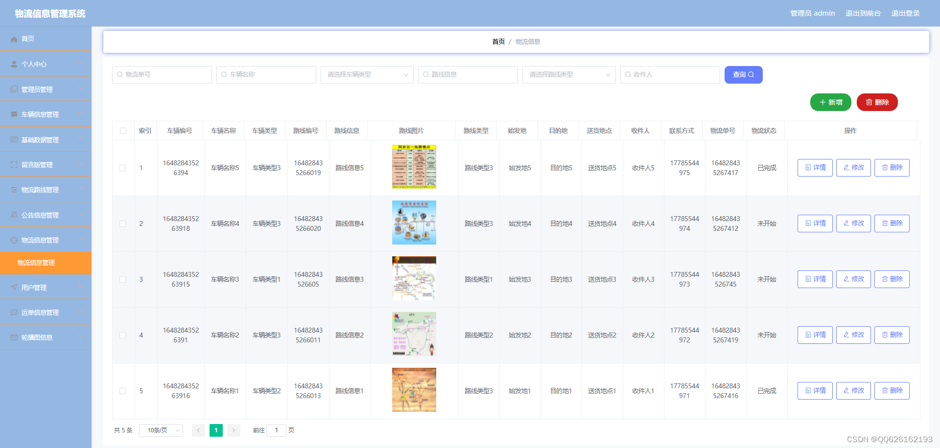 Ssm655基于javaweb的物流信息管理系统的设计与实现vue Csdn博客
