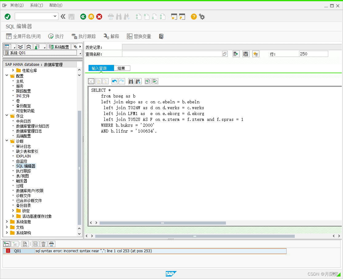 Sap附带的sql编辑器 St04sap St04 Csdn博客 4130