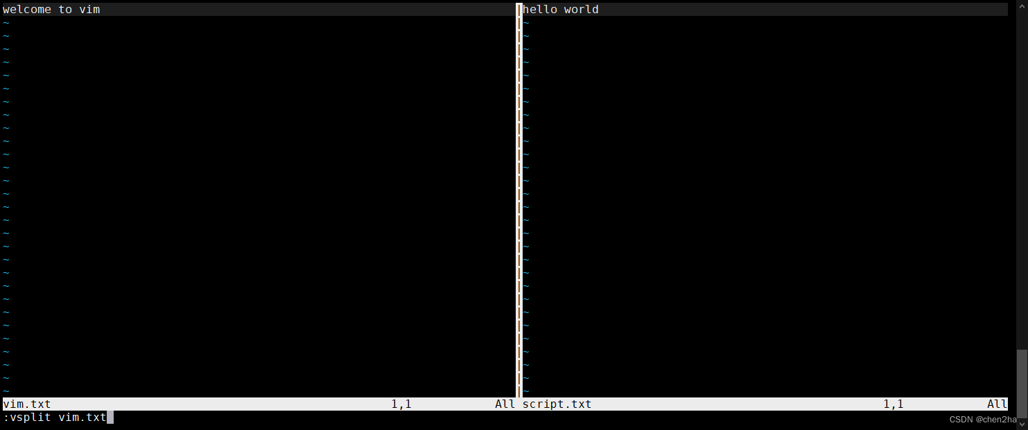 vim 新玩法 之 视图拆分 [ 垂直 & 水平 ]_vim split-CSDN博客