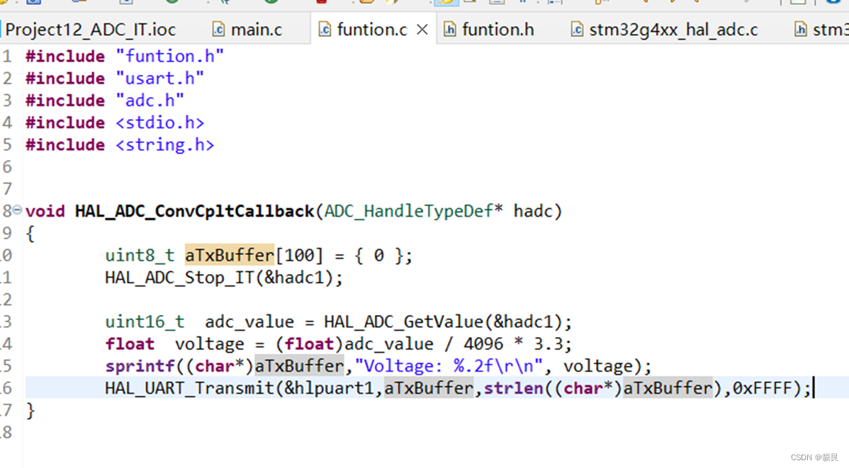 学习笔记——adc模数转换器（二）如何在cbueide中编写好adc Dma程序 Csdn博客