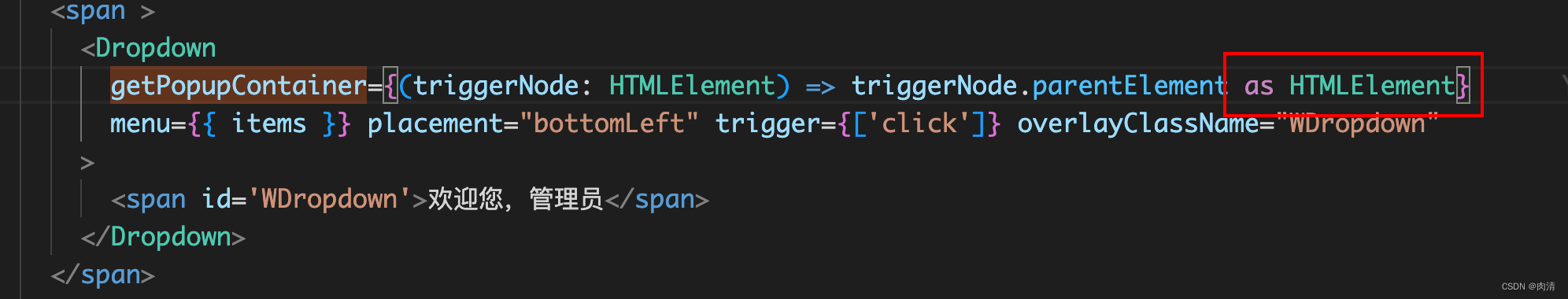 Ant Design Dropdown 下拉菜单使用getPopupContainer报错_getpopupcontainer不起作用-CSDN博客