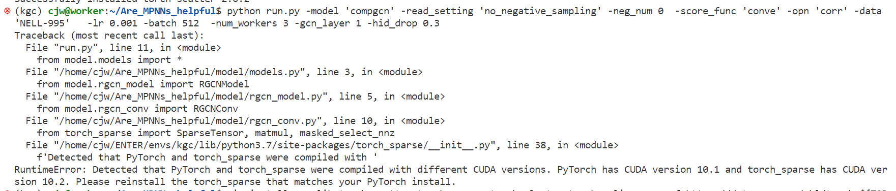 解决安装torch-scatter出现cuda版本不匹配的问题_torch的1.4.0支持的cuda10.2-CSDN博客