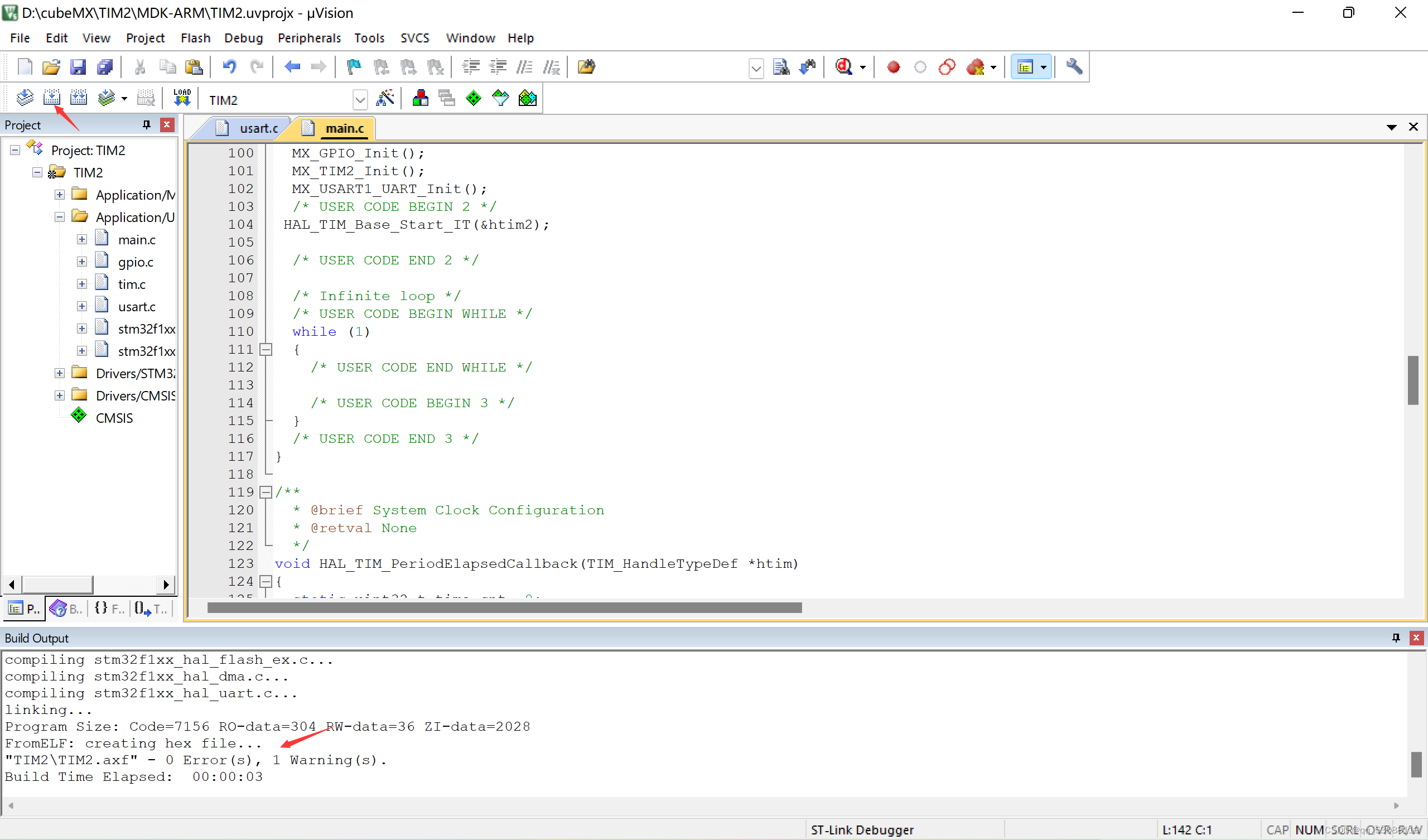 STM32定时器控制LED闪烁及HelloWindows通信_定时器控制两盏灯闪烁-CSDN博客