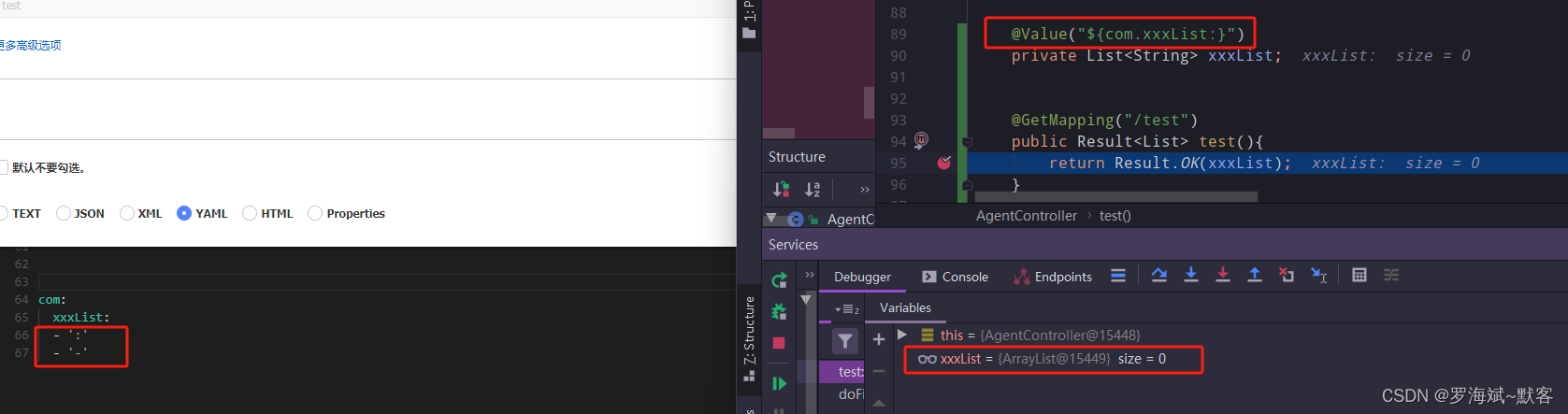 spring的@Value如何解析yaml文件的含特殊字符的数组元素，并直接解析成List＜String＞类型_yml 配置 @value list -CSDN博客
