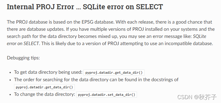 Crserror Invalid Projection Epsg 4326 Internal Proj Error Proj Create Sqlite Error On