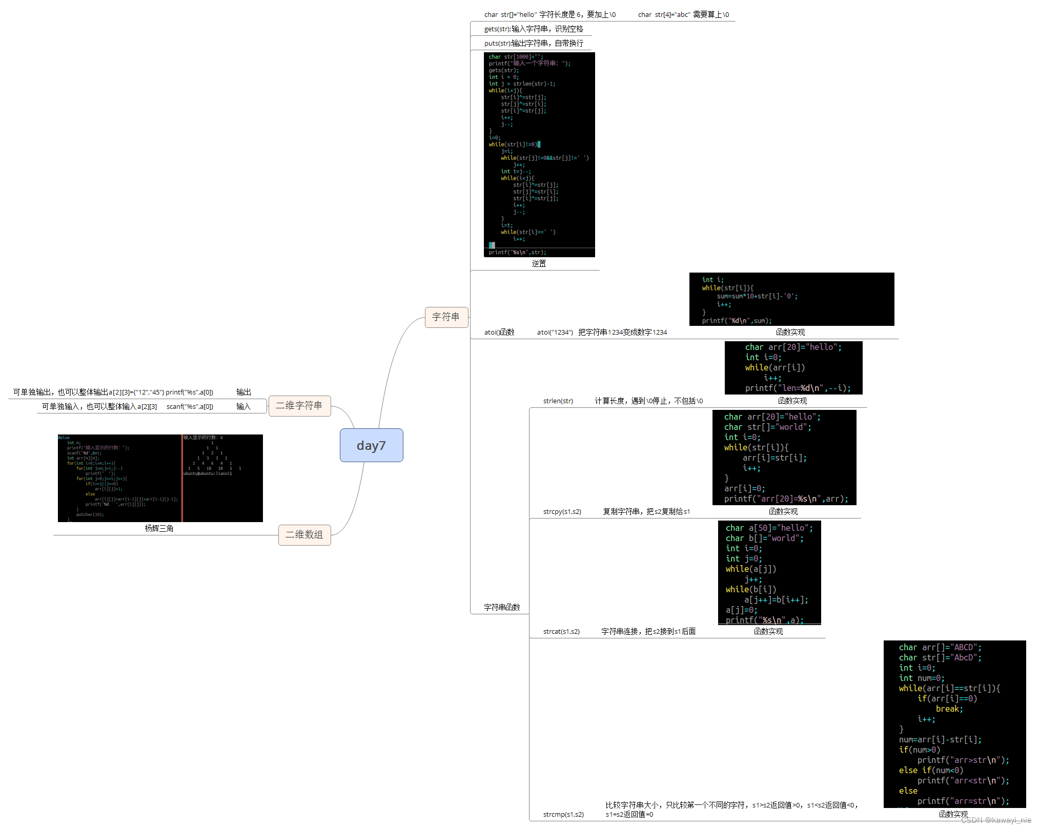 77 二维数组 字符串 字符串函数 二维字符串 Csdn博客