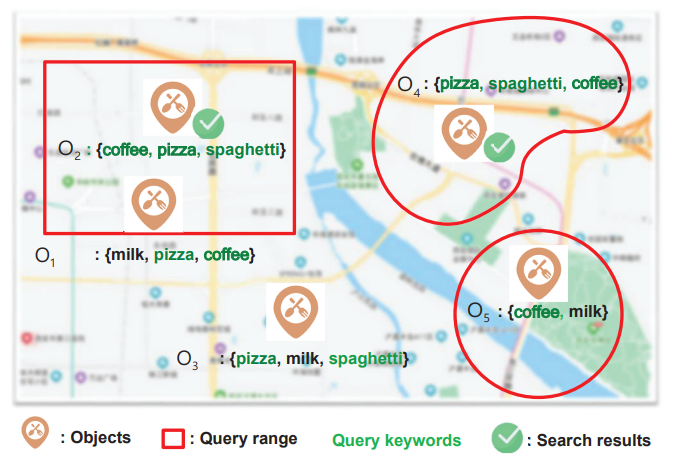 Enabling Efficient Spatial Keyword Queries on Encrypted Data with Strong Security Guarantees ...