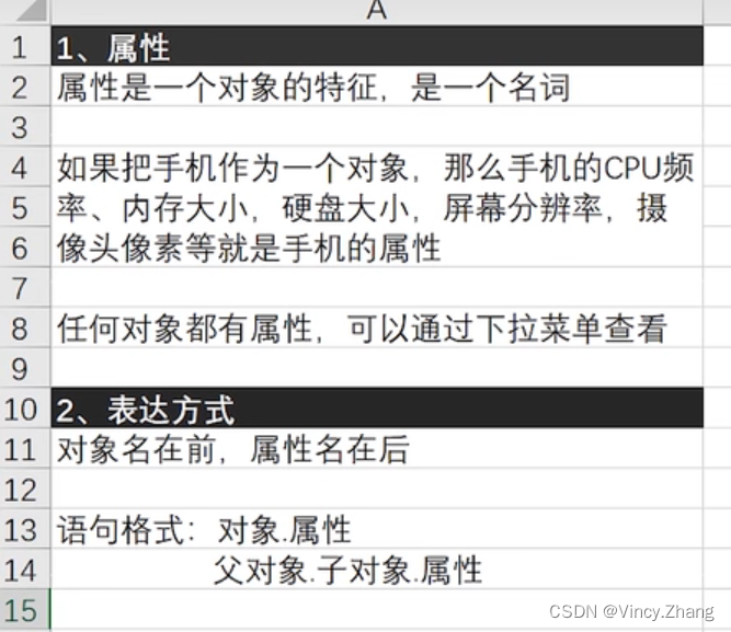 Vba学习笔记四,属性与方法vba属性 Csdn博客