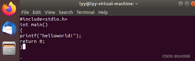Ubuntu系统实现简单c语言编程_ubuntu写c语言_ctrl098的博客-CSDN博客