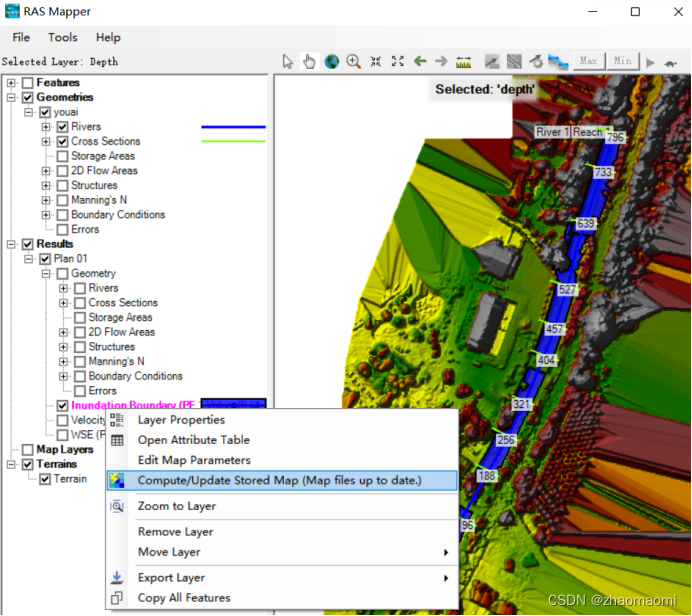 使用HEC-RAS生成淹没范围图——HEC-RAS小技巧（二）_hecras洪水淹没-CSDN博客